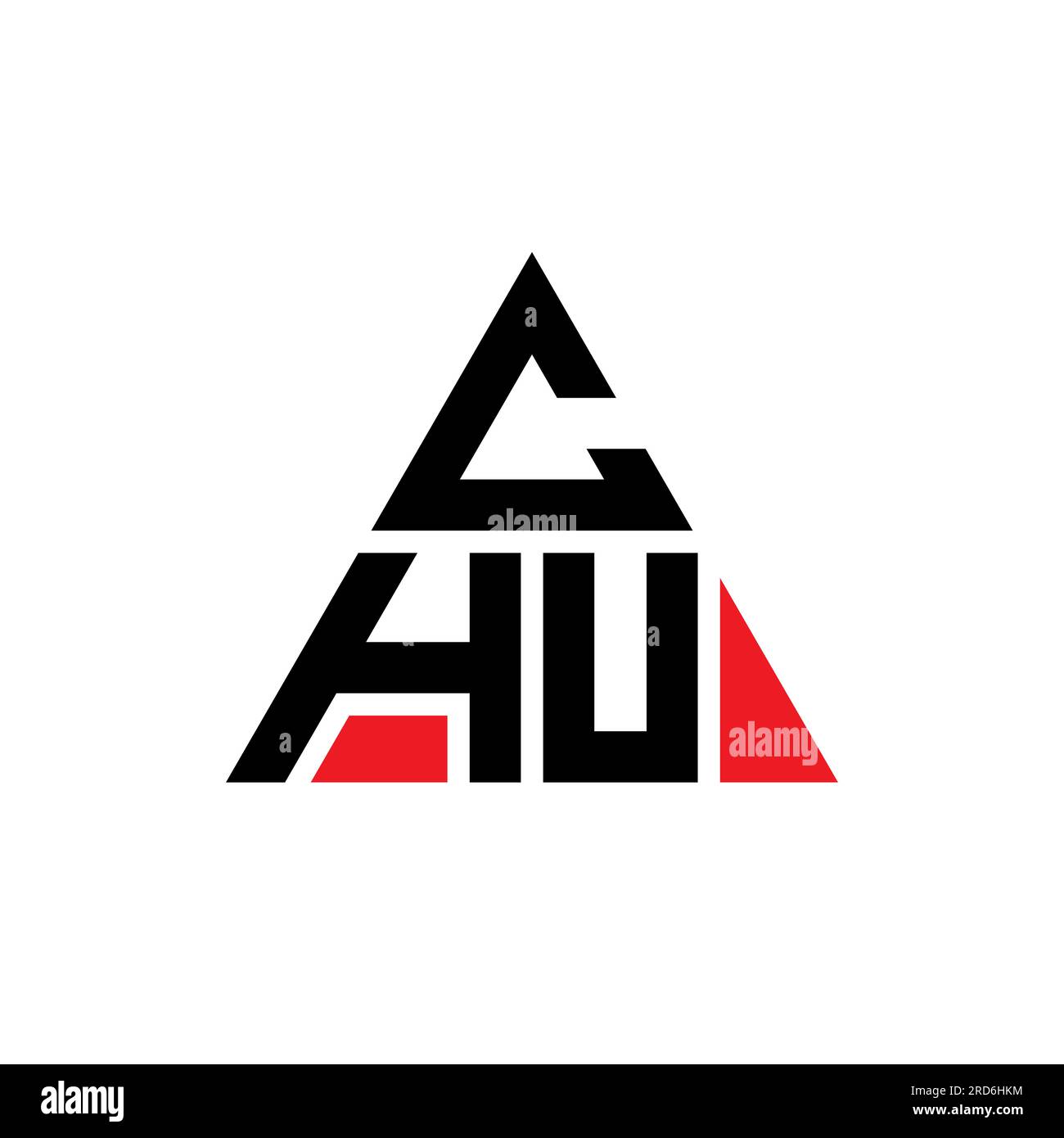 CHU triangle letter logo design with triangle shape. CHU triangle logo ...