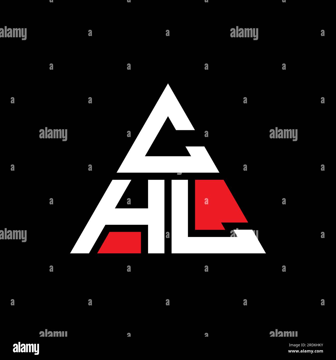 CHL triangle letter logo design with triangle shape. CHL triangle logo ...