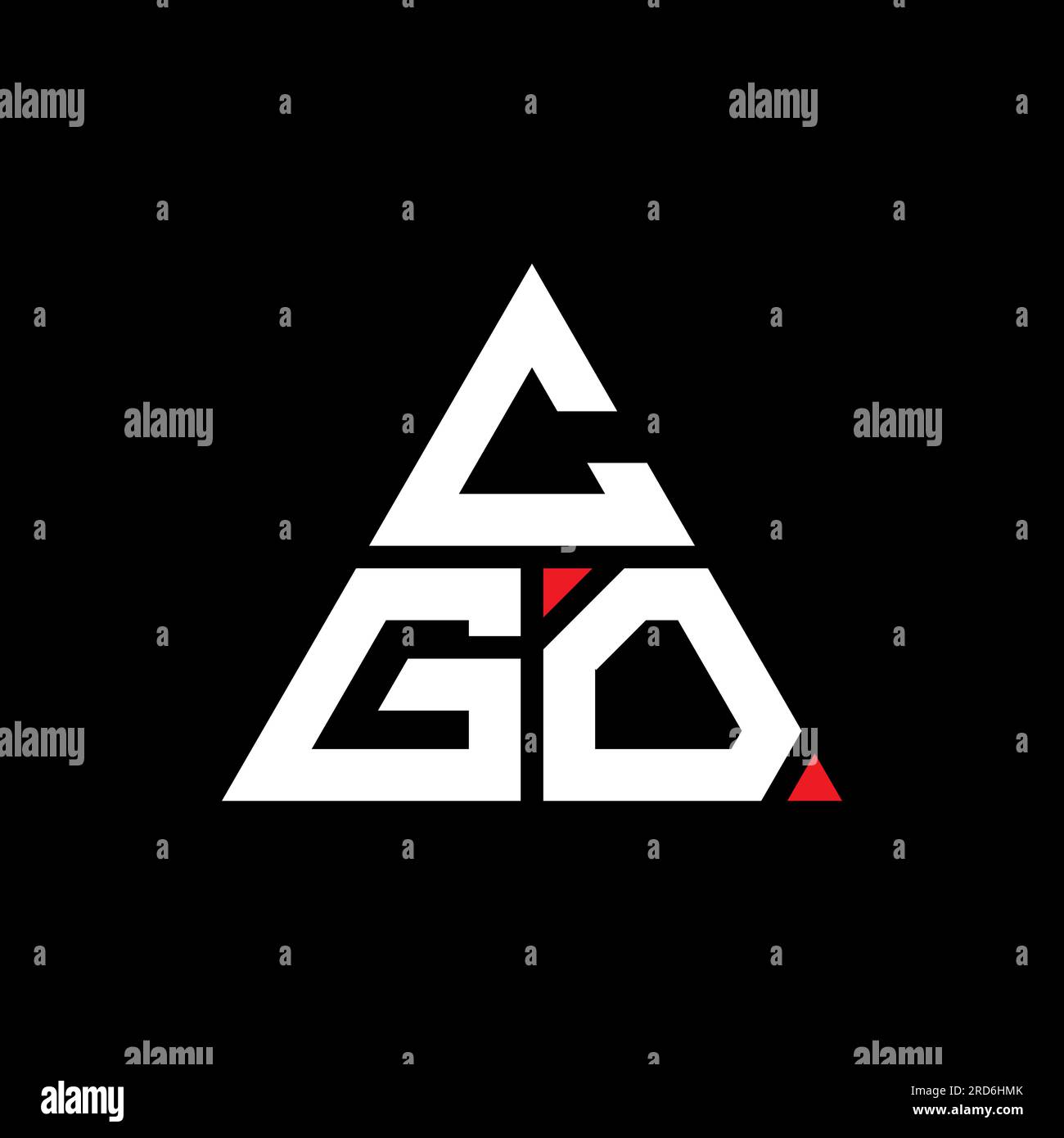 CGO triangle letter logo design with triangle shape. CGO triangle logo ...