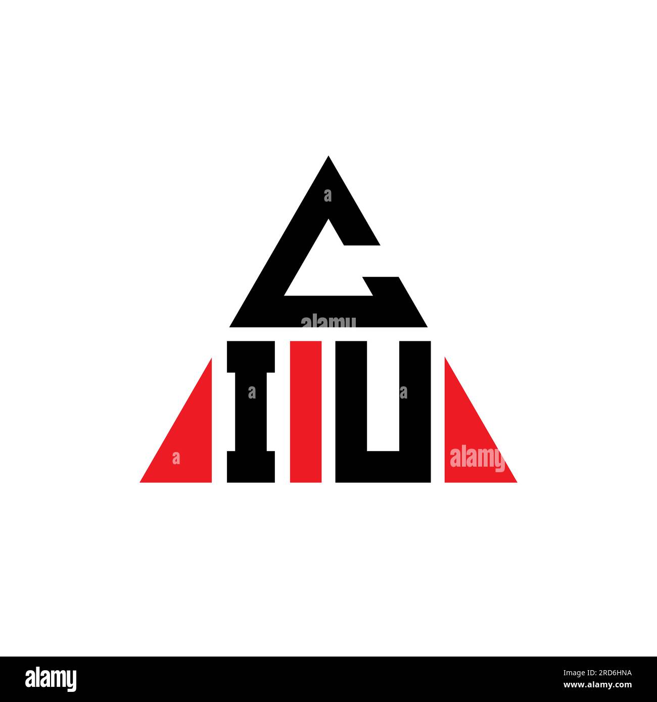 CIU triangle letter logo design with triangle shape. CIU triangle logo ...
