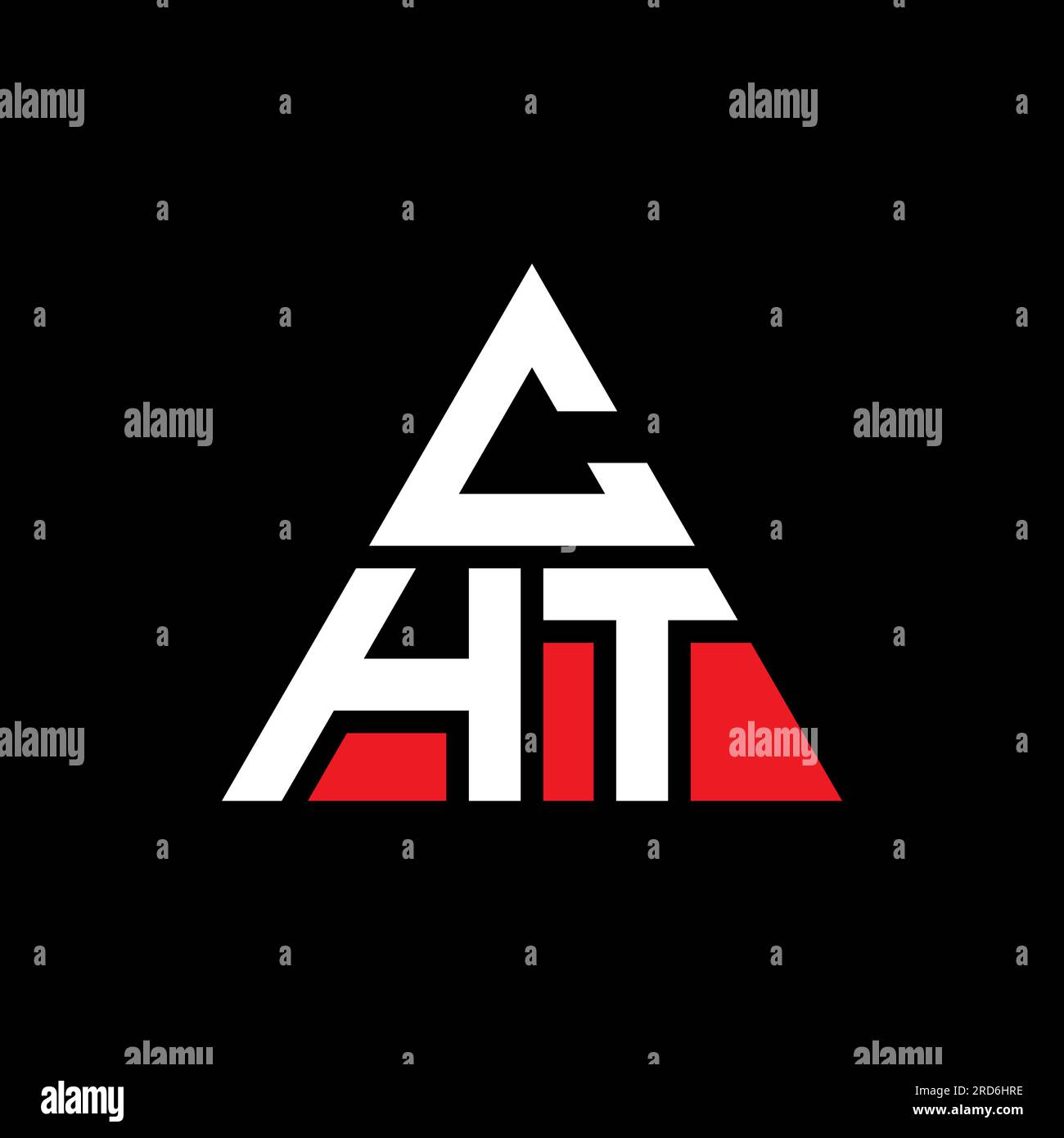 CHT triangle letter logo design with triangle shape. CHT triangle logo ...