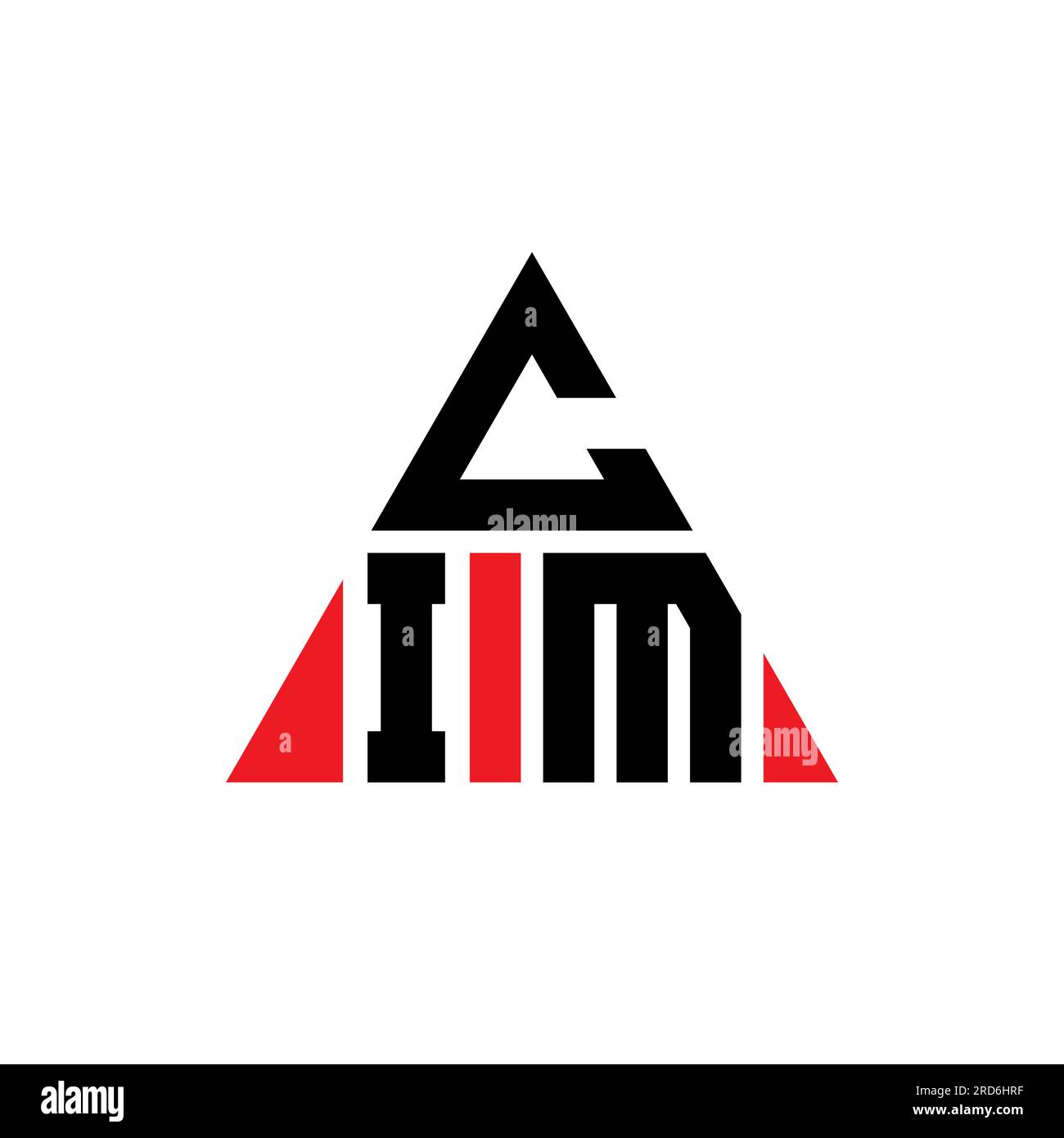 CIM triangle letter logo design with triangle shape. CIM triangle logo ...