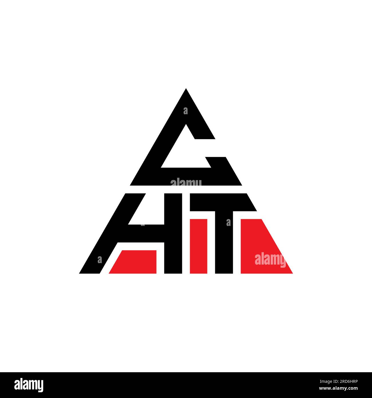 CHT triangle letter logo design with triangle shape. CHT triangle logo ...
