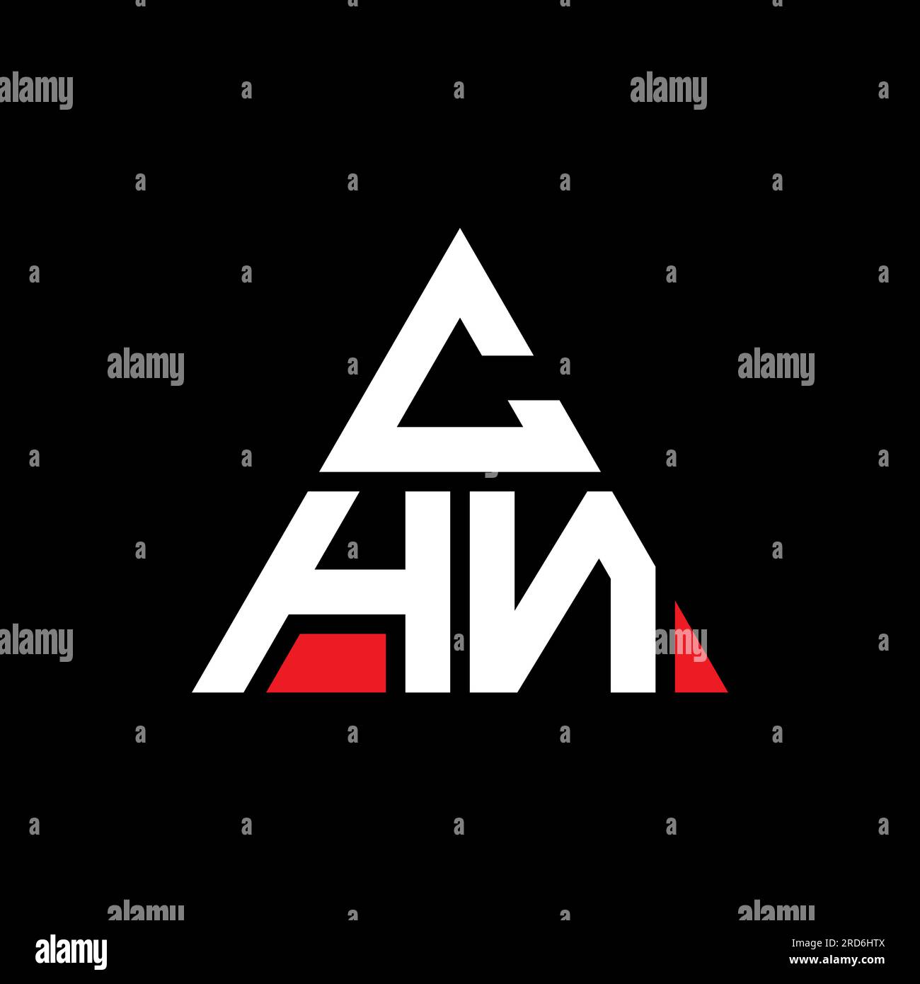 CHN triangle letter logo design with triangle shape. CHN triangle logo ...