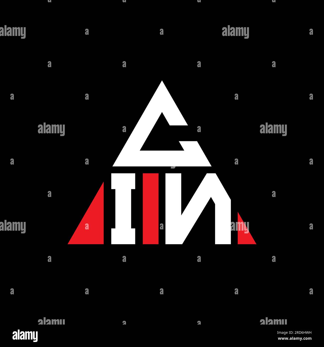 CIN triangle letter logo design with triangle shape. CIN triangle logo ...