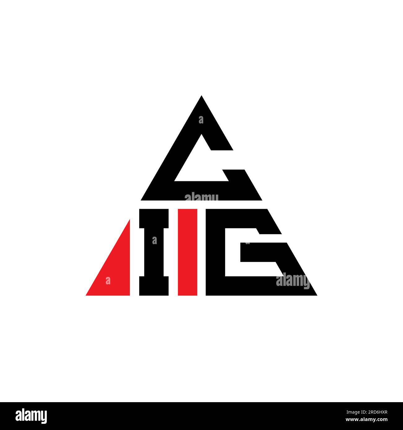 CIG triangle letter logo design with triangle shape. CIG triangle logo ...