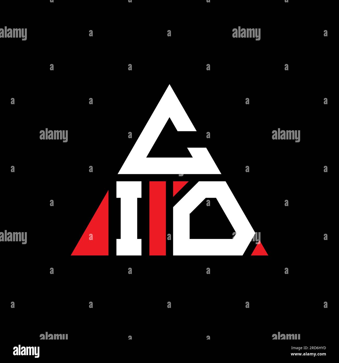 CIO triangle letter logo design with triangle shape. CIO triangle logo ...