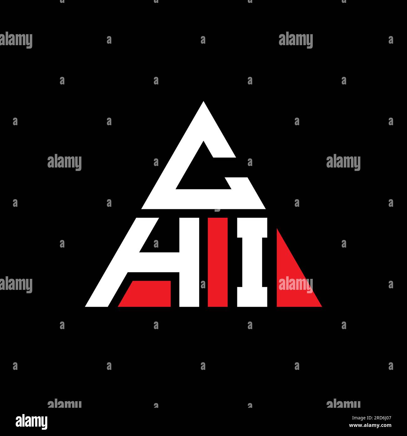 CHI triangle letter logo design with triangle shape. CHI triangle logo ...