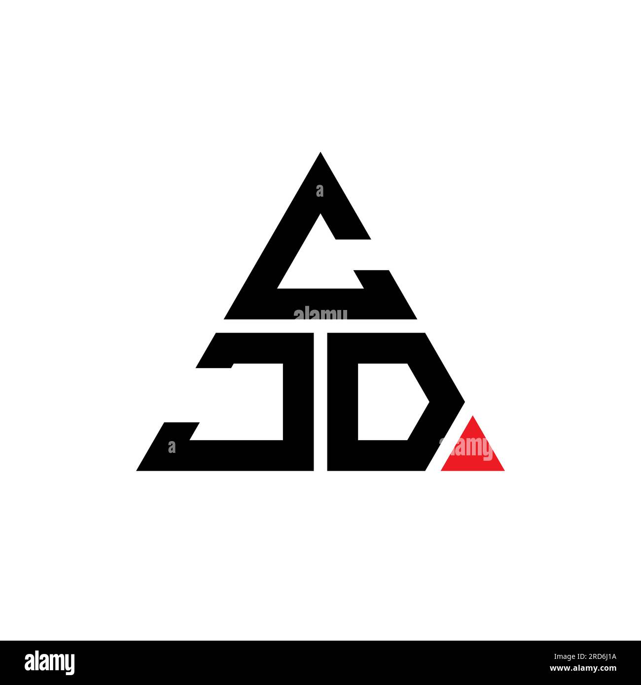 CJD triangle letter logo design with triangle shape. CJD triangle logo ...