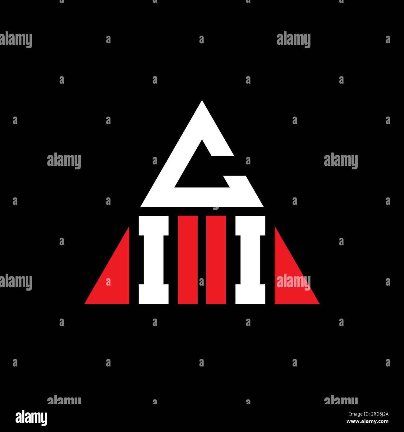 CII triangle letter logo design with triangle shape. CII triangle logo ...