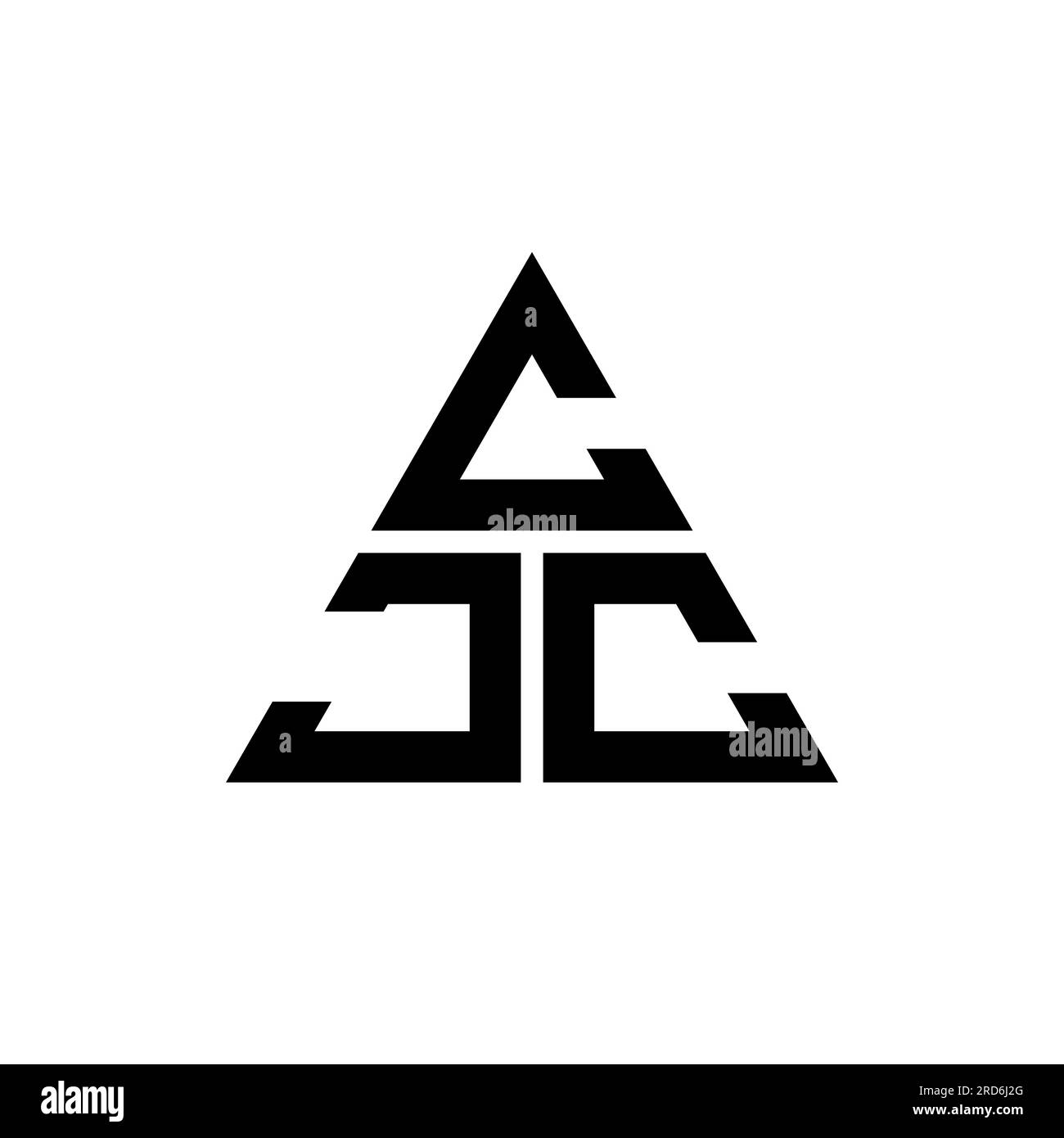 CJC triangle letter logo design with triangle shape. CJC triangle logo ...