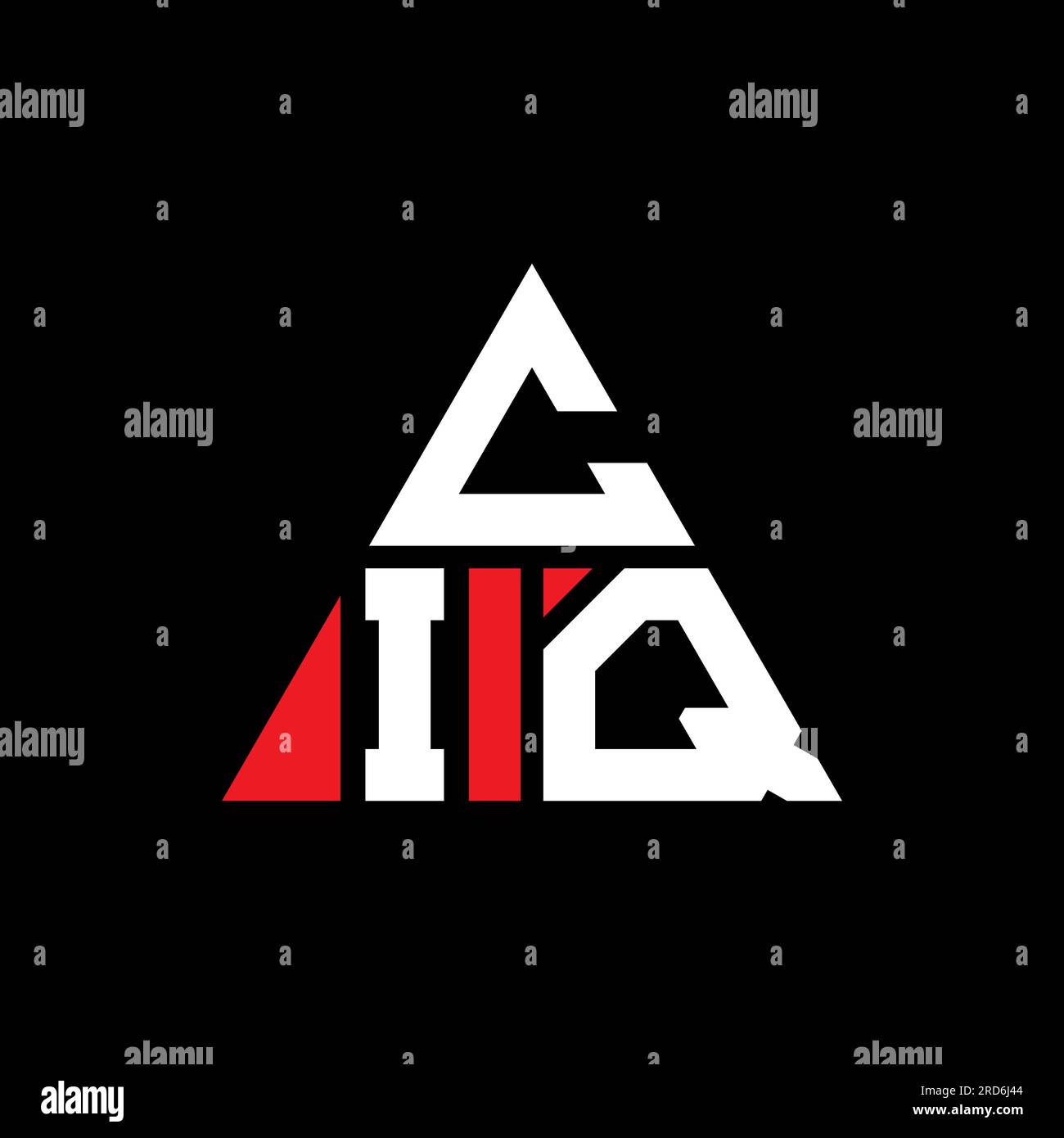 CIQ triangle letter logo design with triangle shape. CIQ triangle logo ...