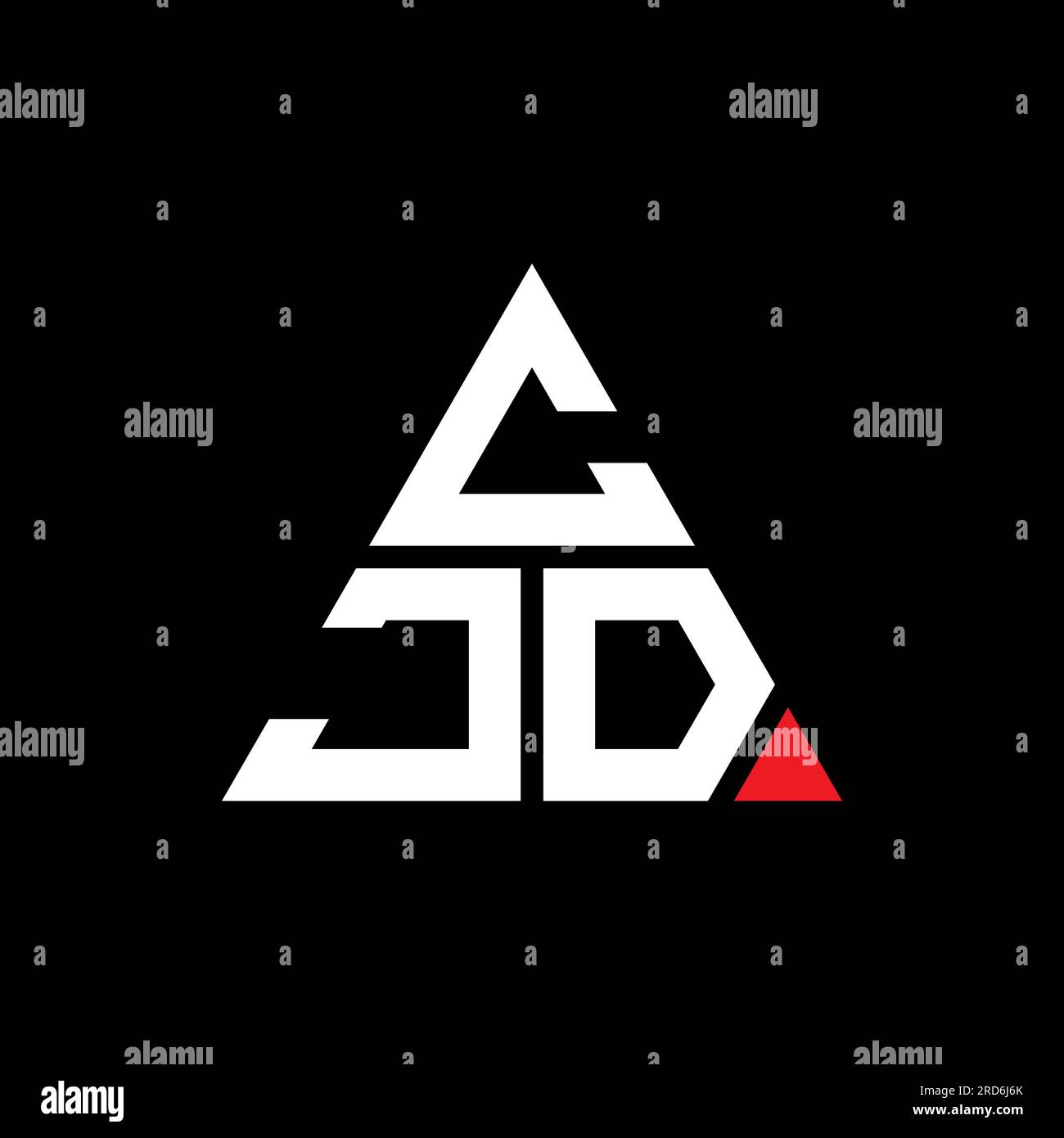 CJD triangle letter logo design with triangle shape. CJD triangle logo ...