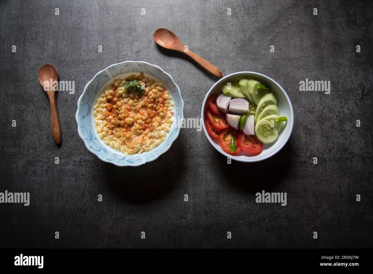 Rajasthani dish dahi raita or bundi raita with curd served in a bowl ...