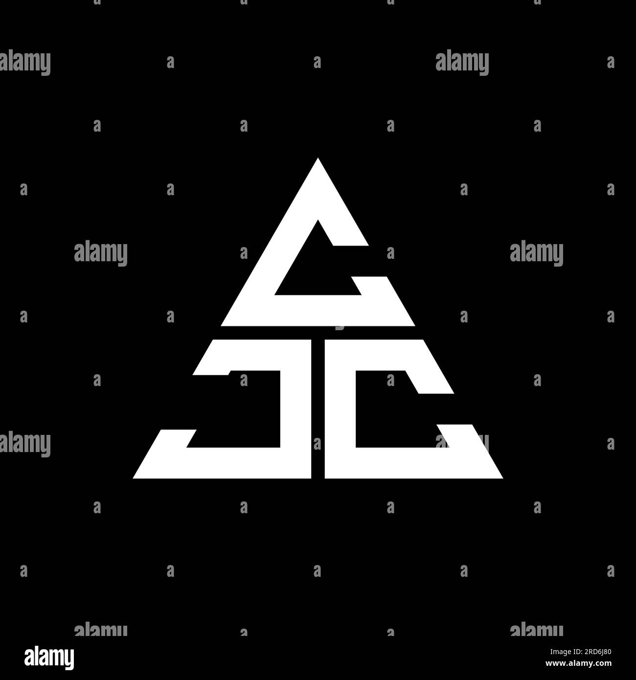 CJC triangle letter logo design with triangle shape. CJC triangle logo ...