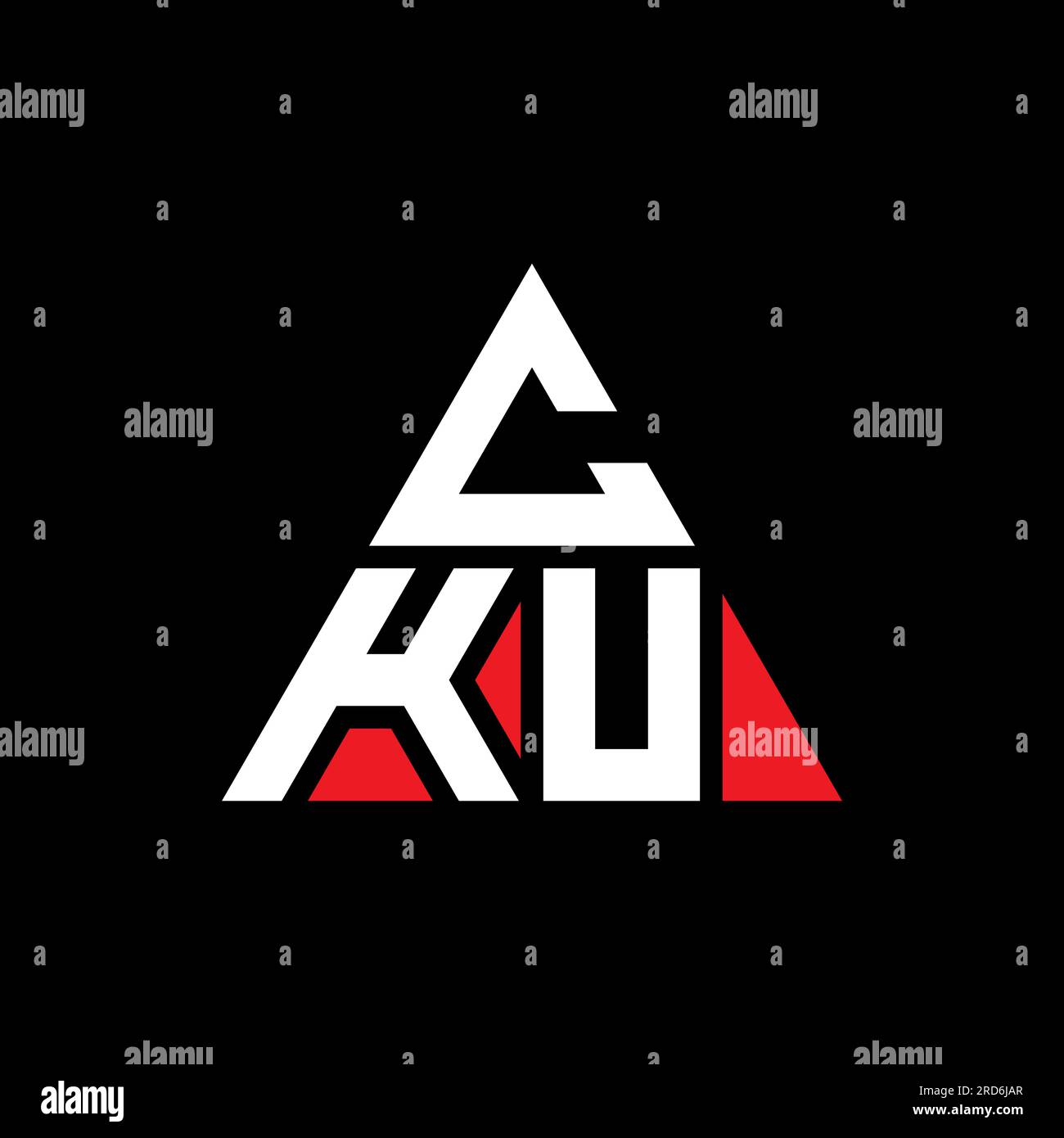 CKU triangle letter logo design with triangle shape. CKU triangle logo ...