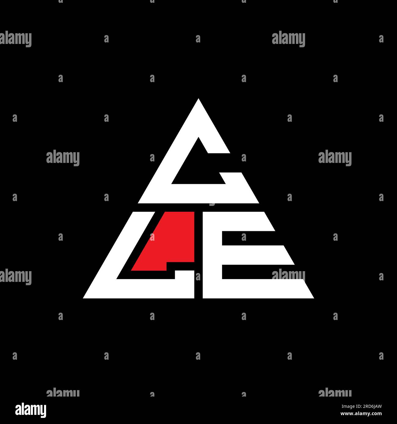 CLE triangle letter logo design with triangle shape. CLE triangle logo ...