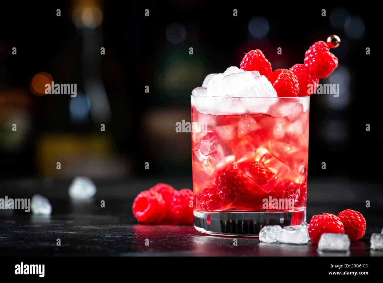 Rosso berry crush alcoholic cocktail drink with red vermouth ...