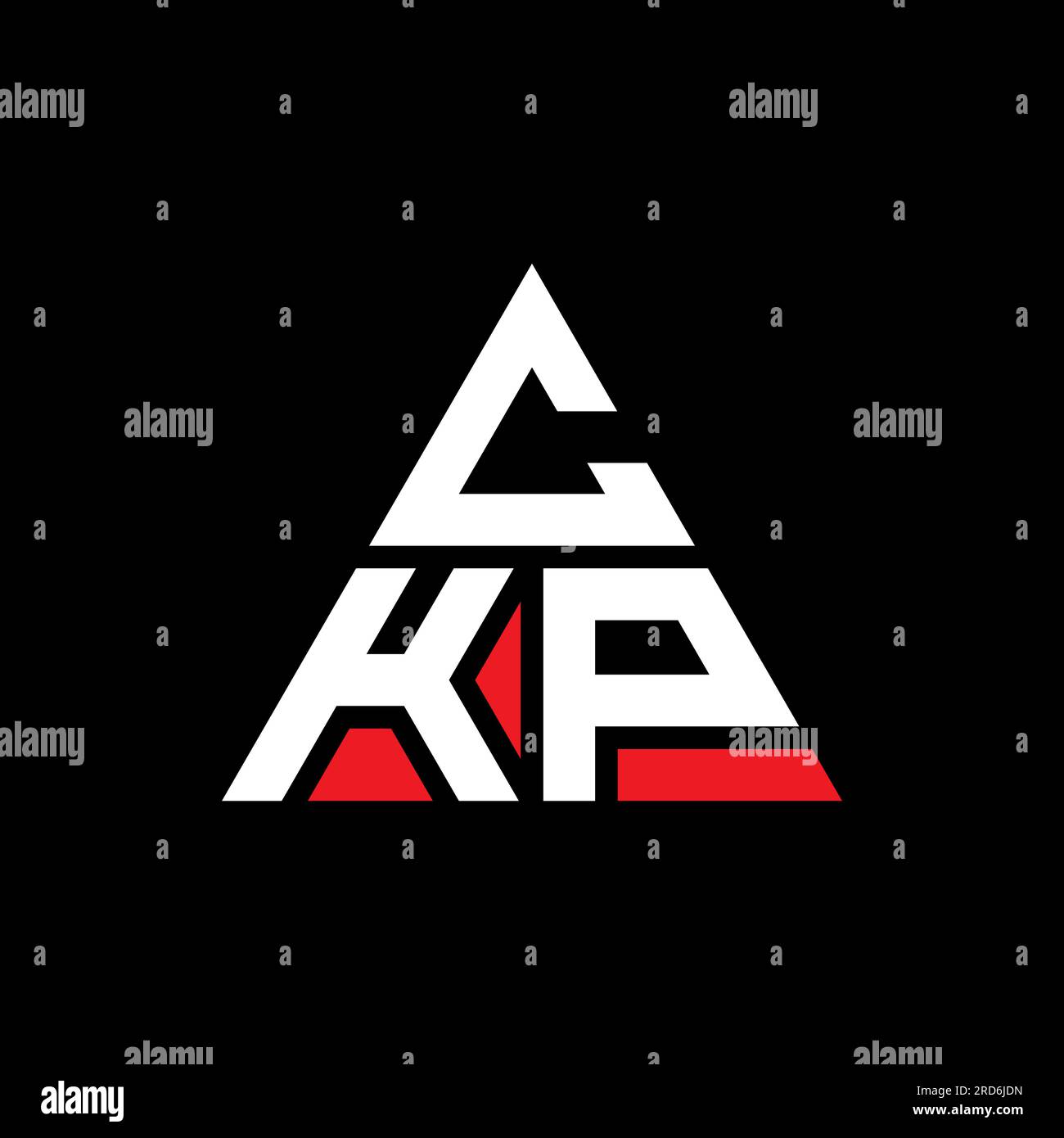 CKP triangle letter logo design with triangle shape. CKP triangle logo ...