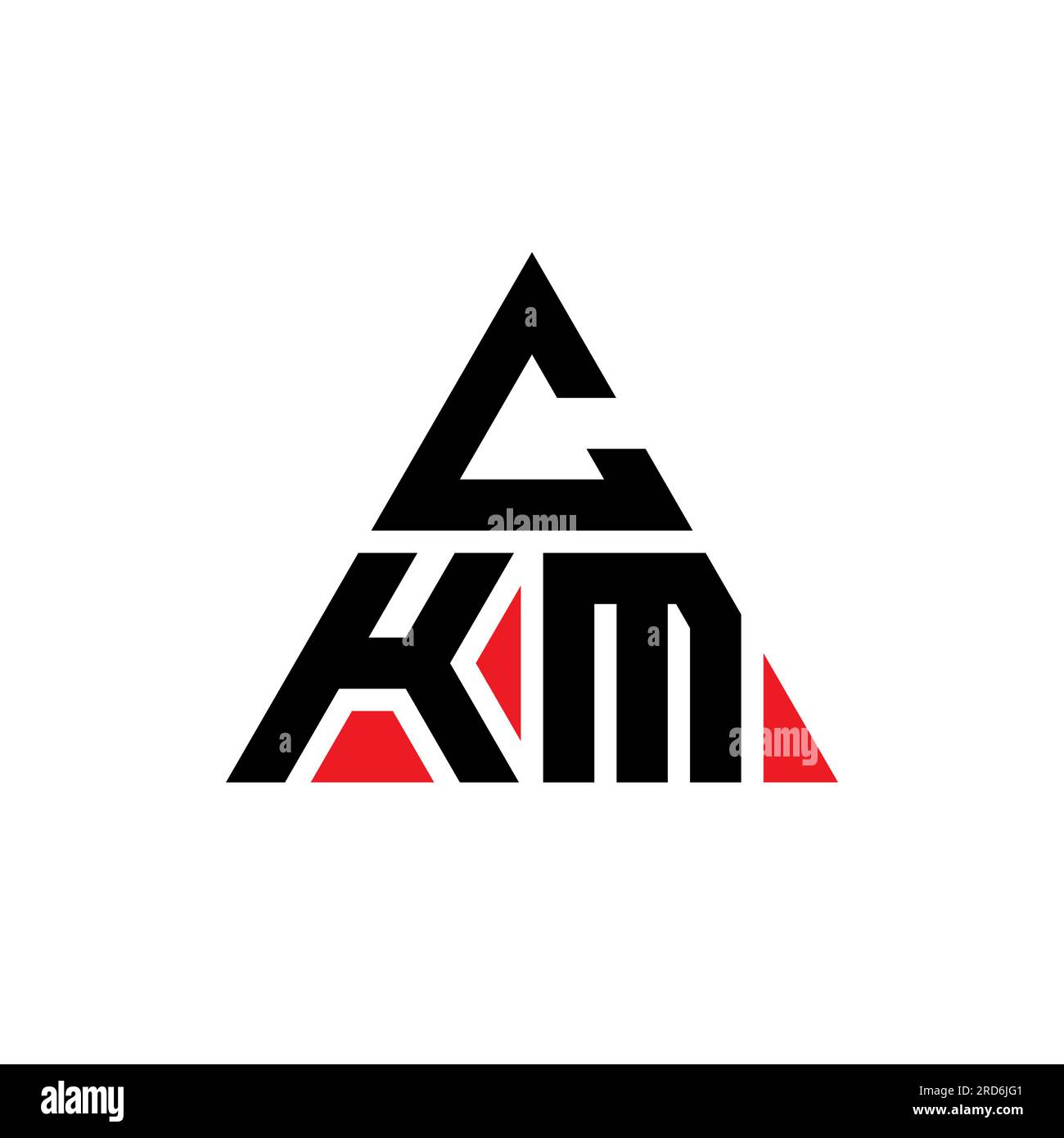 CKM triangle letter logo design with triangle shape. CKM triangle logo ...