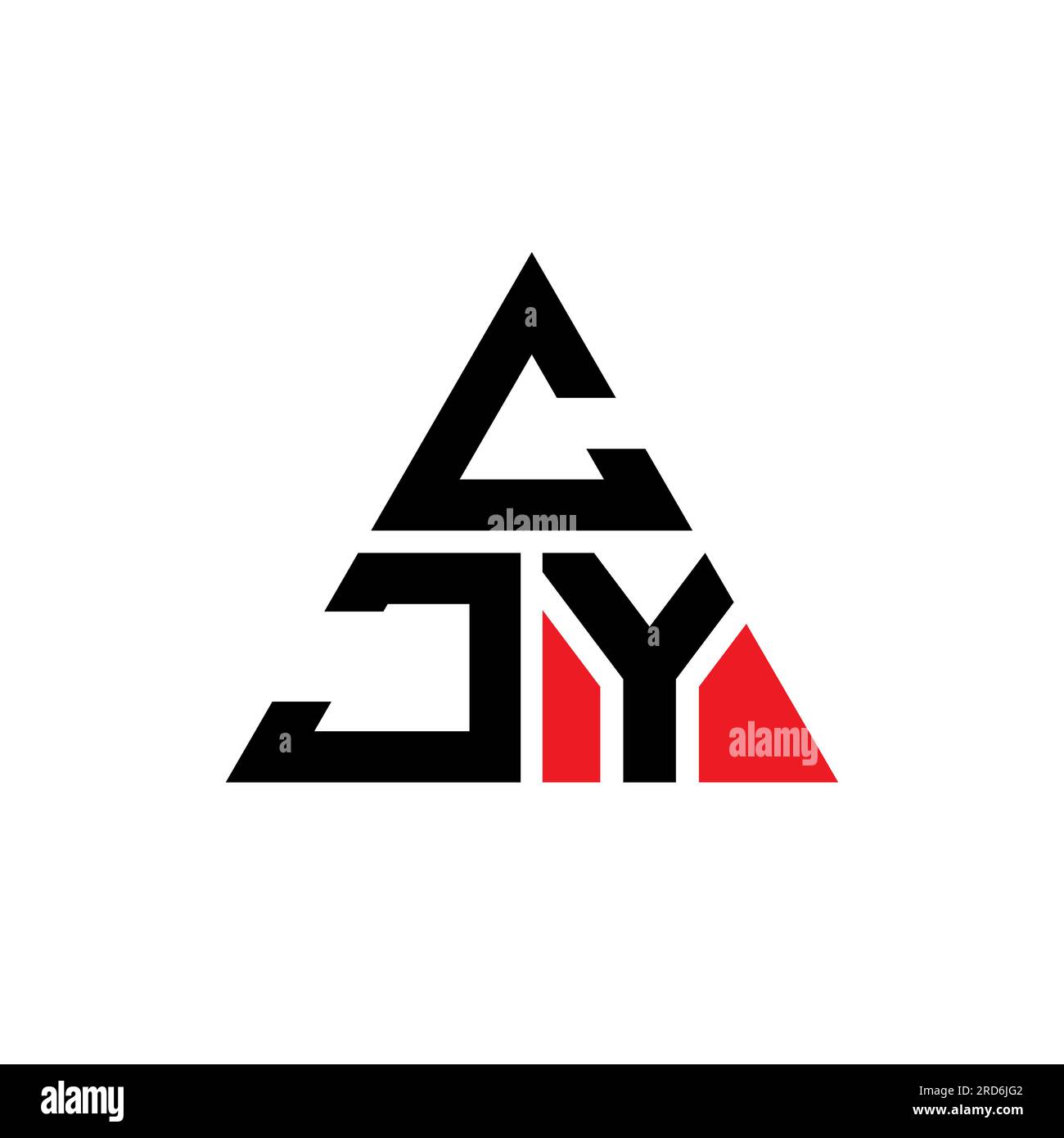 CJY triangle letter logo design with triangle shape. CJY triangle logo ...