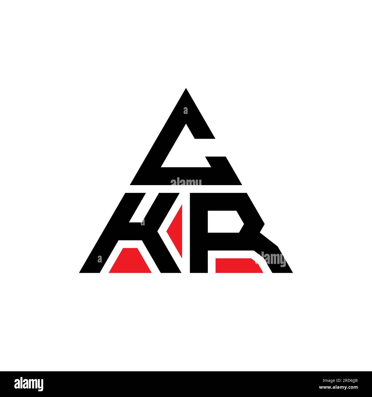 CKR triangle letter logo design with triangle shape. CKR triangle logo ...