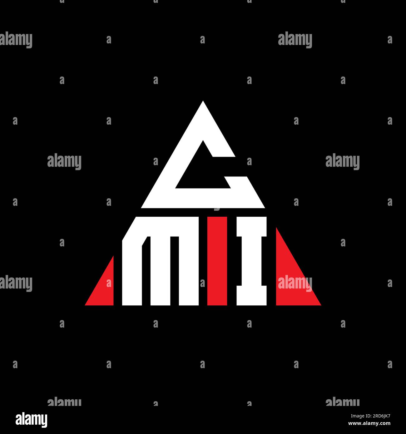 CMI triangle letter logo design with triangle shape. CMI triangle logo ...
