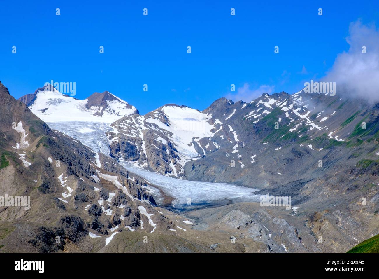 Mt Blinnenhorn, Corno Cieco, and Griesgletscher glacier, Lepontine Alps ...