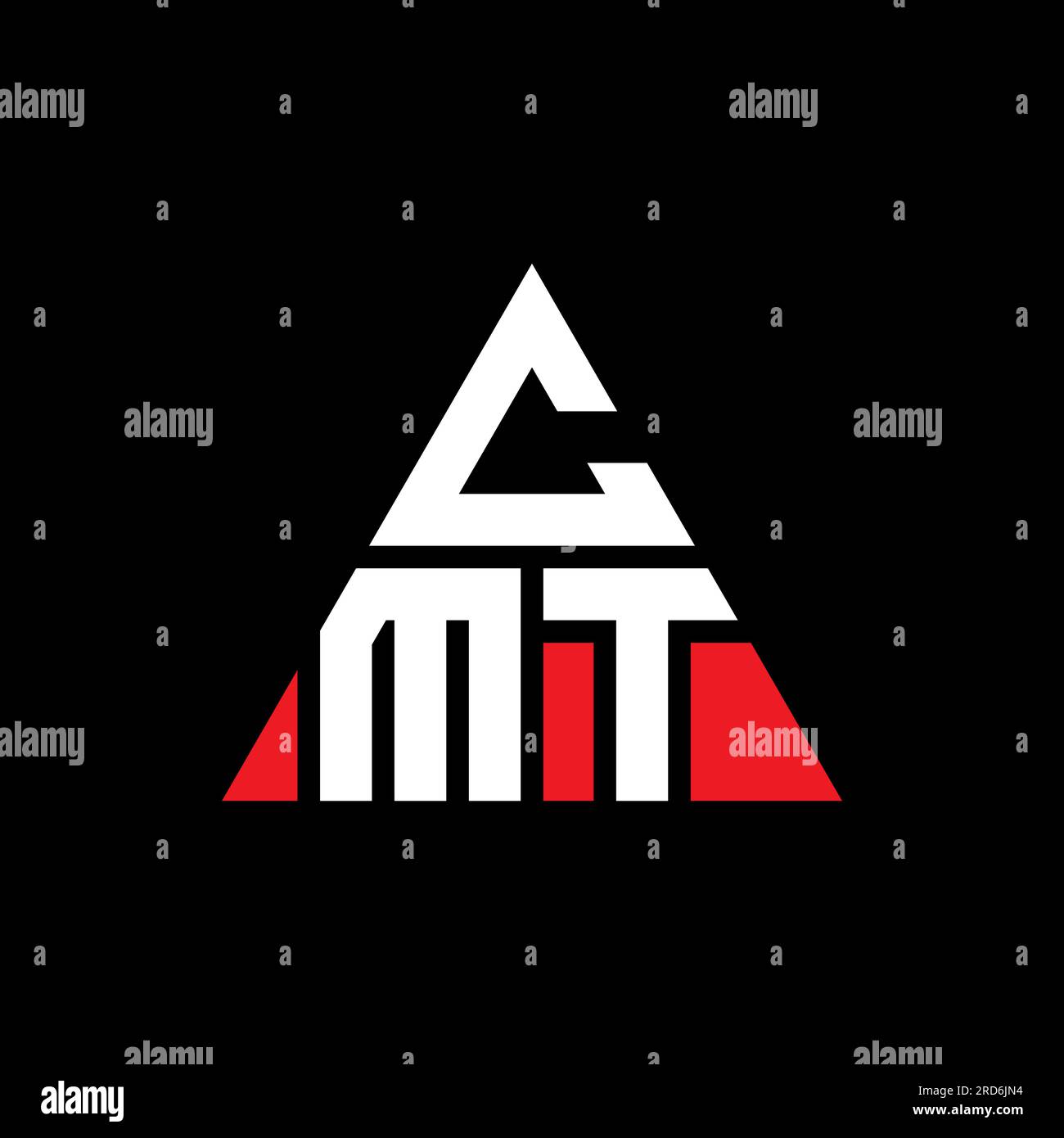 CMT triangle letter logo design with triangle shape. CMT triangle logo ...