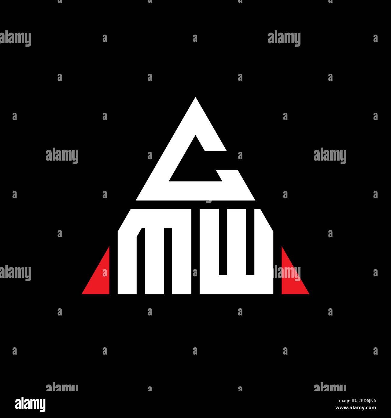 CMW triangle letter logo design with triangle shape. CMW triangle logo ...