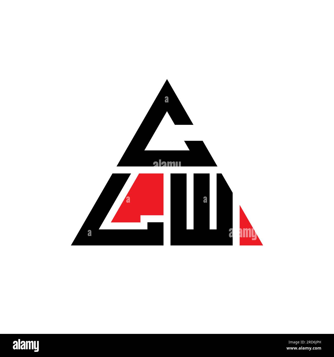 CLW triangle letter logo design with triangle shape. CLW triangle logo ...