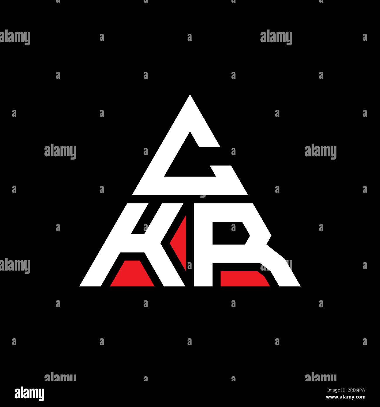 CKR triangle letter logo design with triangle shape. CKR triangle logo ...