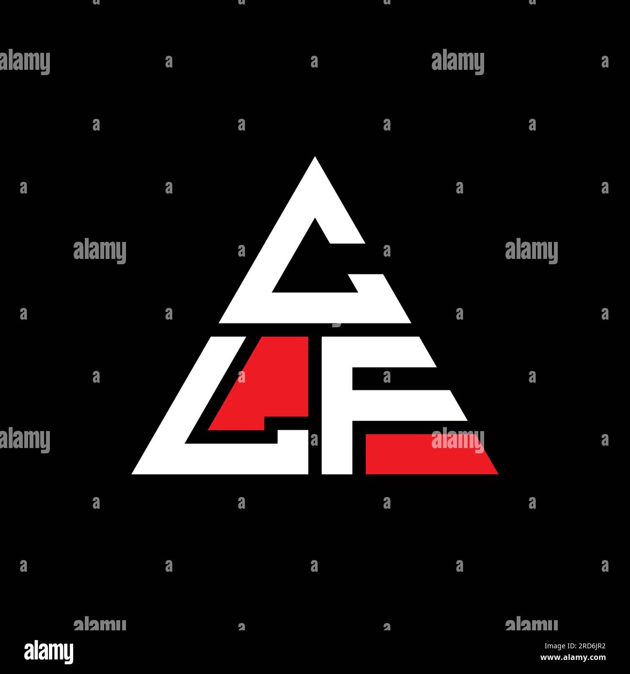 CLF triangle letter logo design with triangle shape. CLF triangle logo ...