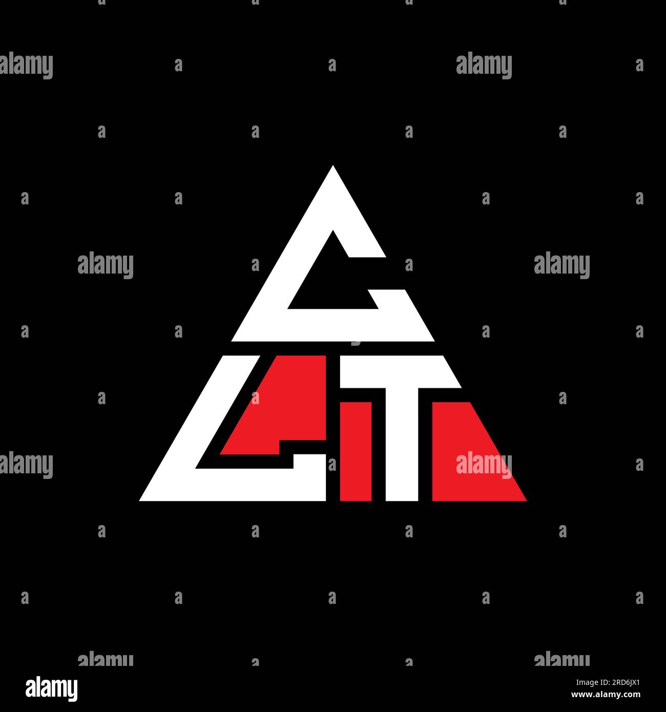 CLT triangle letter logo design with triangle shape. CLT triangle logo ...