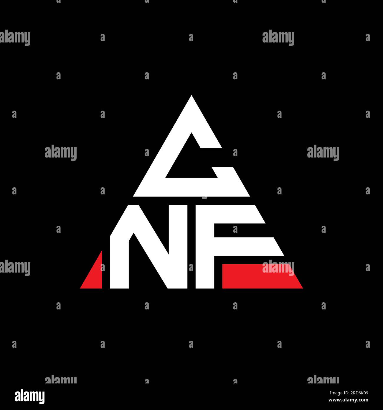 CNF triangle letter logo design with triangle shape. CNF triangle logo design monogram. CNF ...