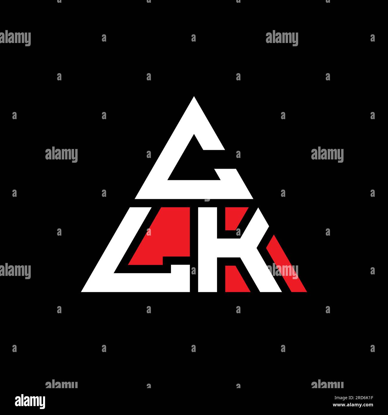 CLK triangle letter logo design with triangle shape. CLK triangle logo ...