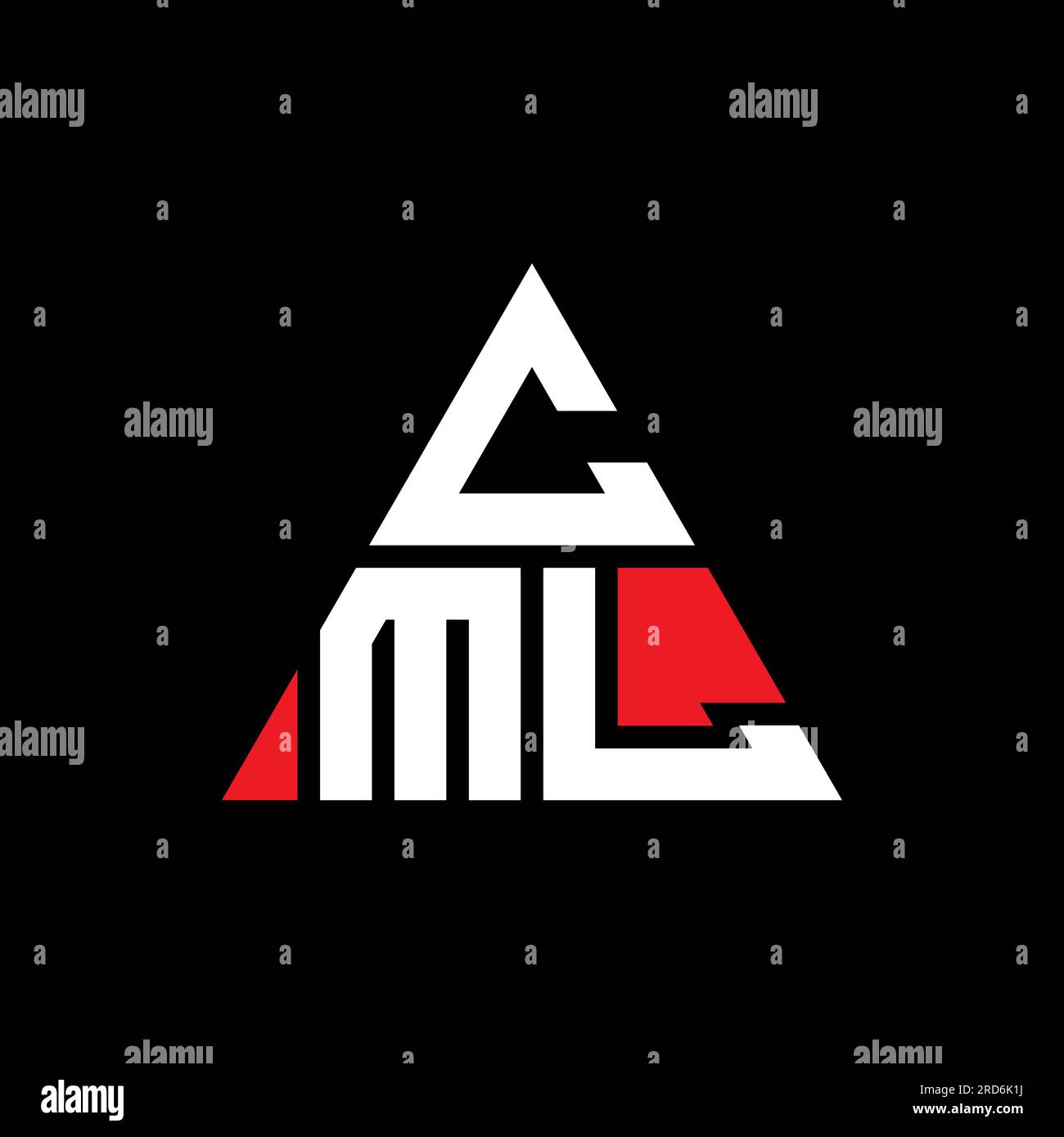 CML triangle letter logo design with triangle shape. CML triangle logo ...