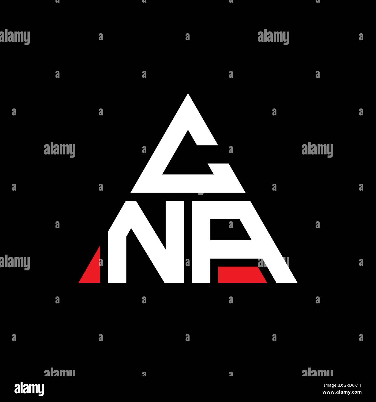 CNA triangle letter logo design with triangle shape. CNA triangle logo ...