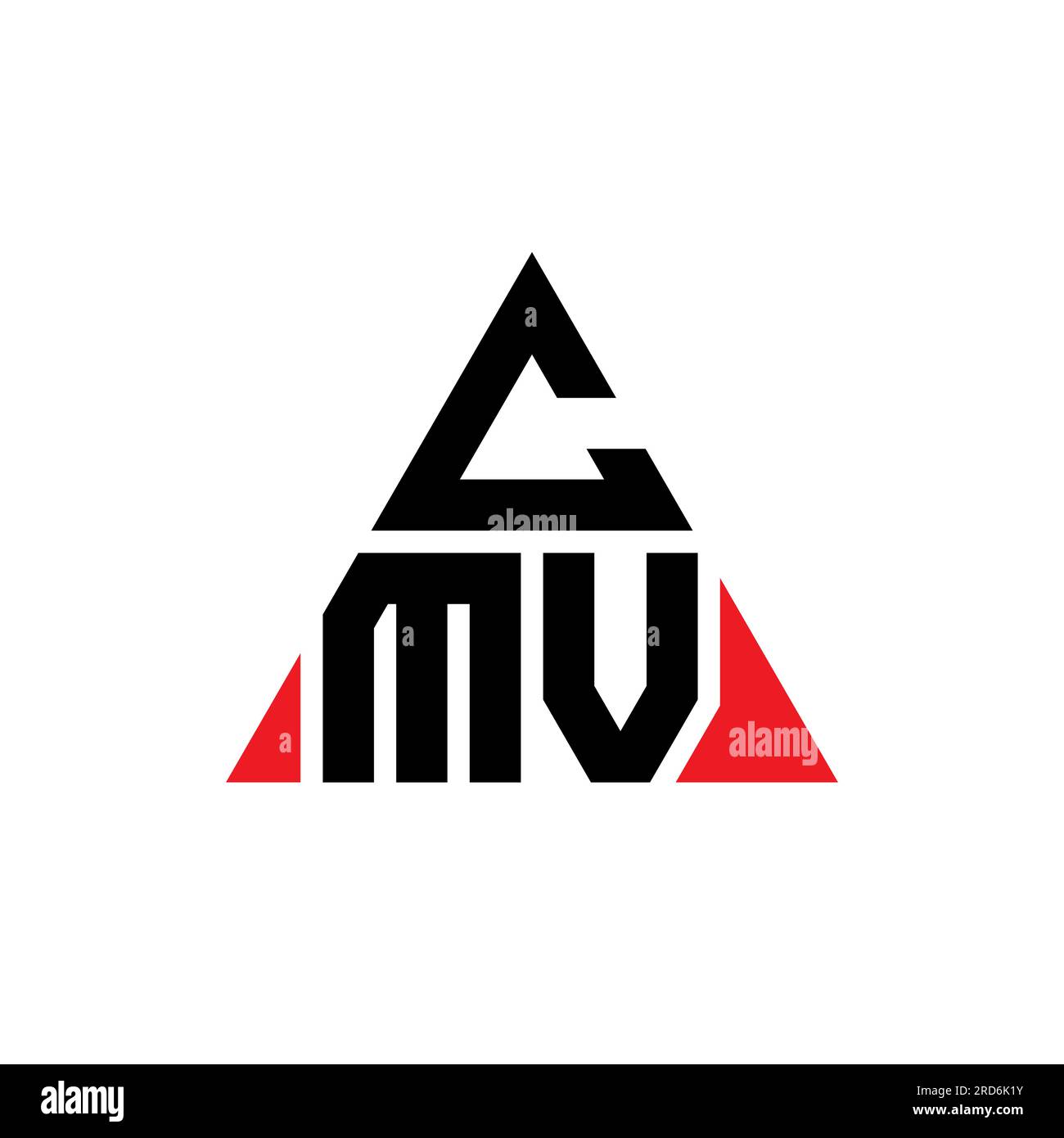 CMV triangle letter logo design with triangle shape. CMV triangle logo ...