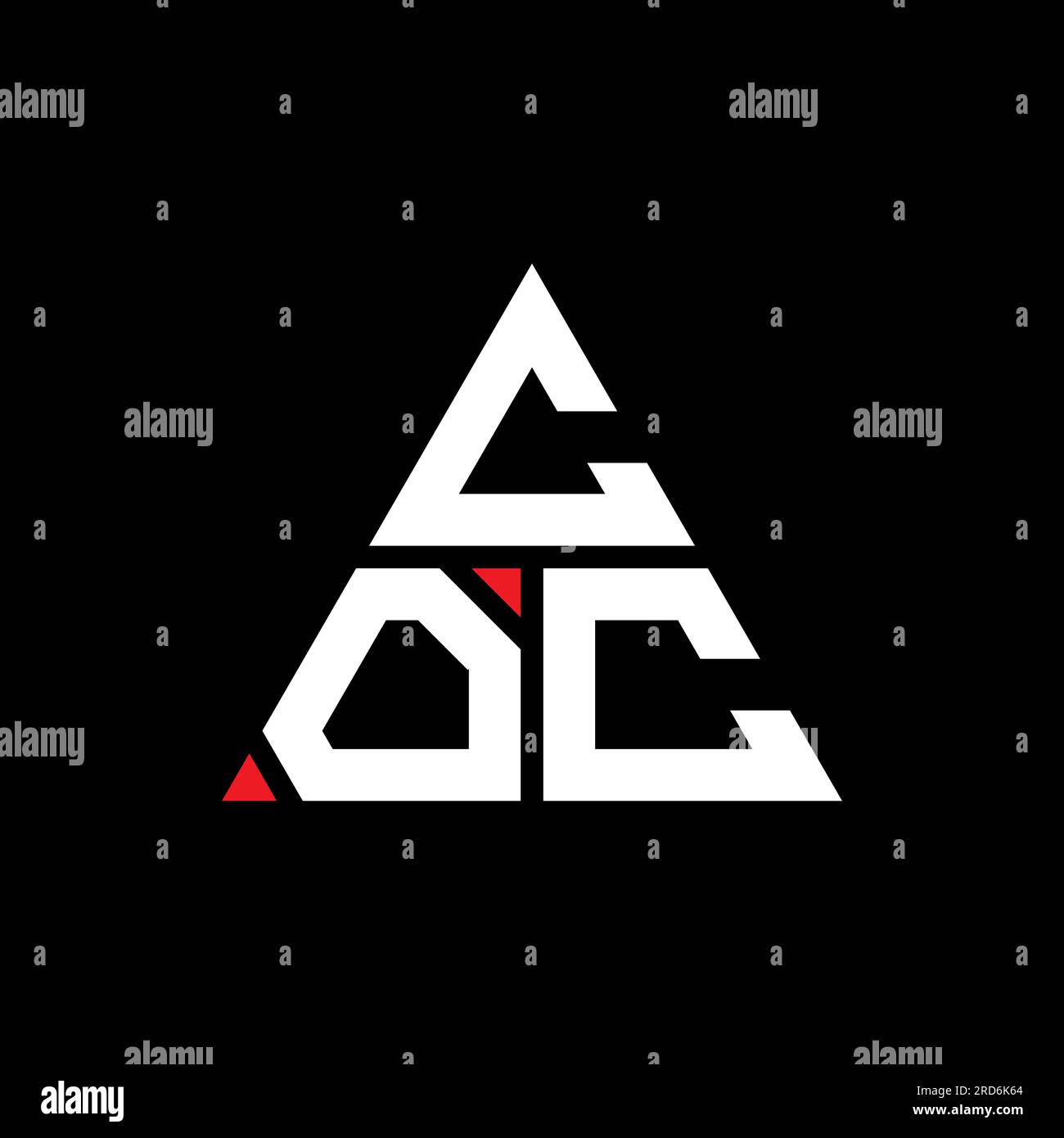 COC triangle letter logo design with triangle shape. COC triangle logo ...