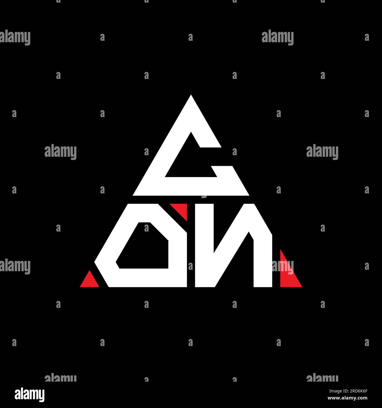 CON triangle letter logo design with triangle shape. CON triangle logo ...
