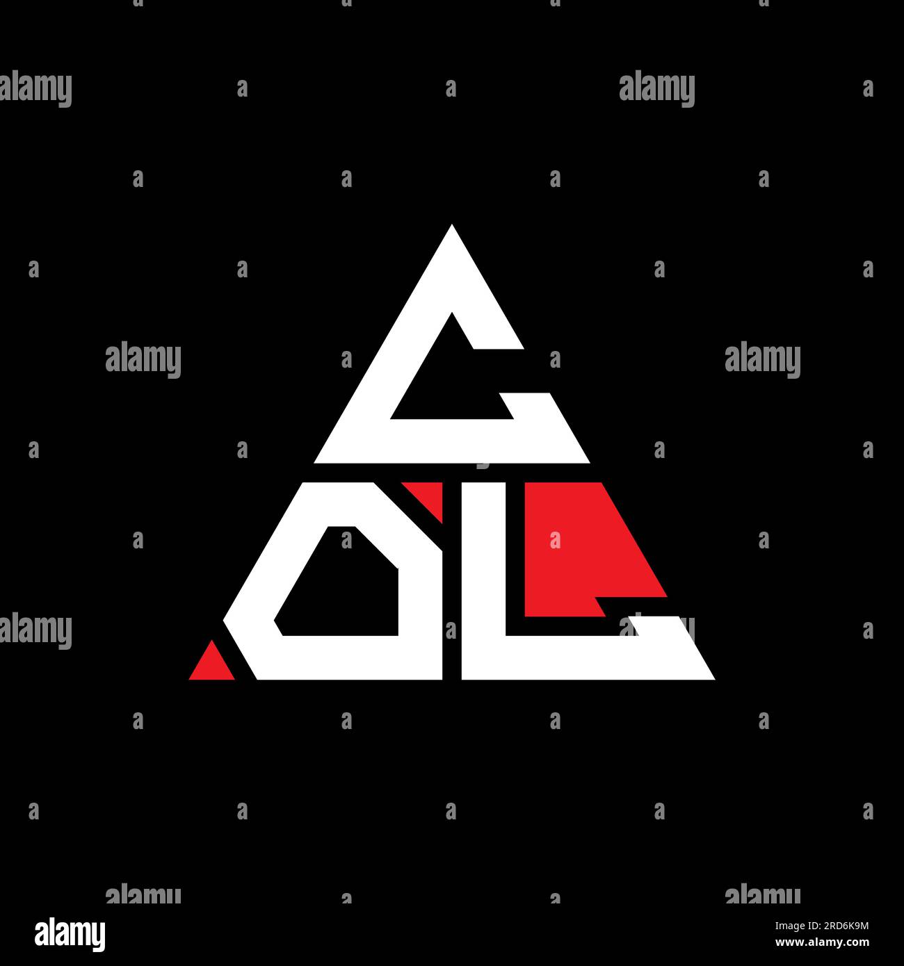 COL triangle letter logo design with triangle shape. COL triangle logo design monogram. COL ...
