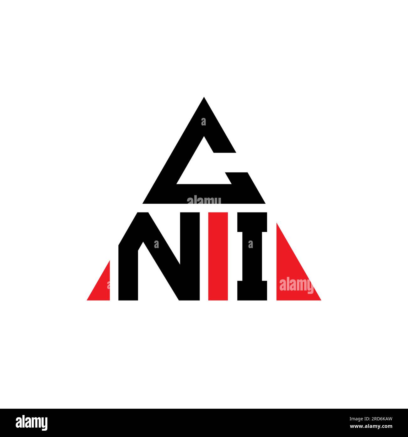 CNI triangle letter logo design with triangle shape. CNI triangle logo ...