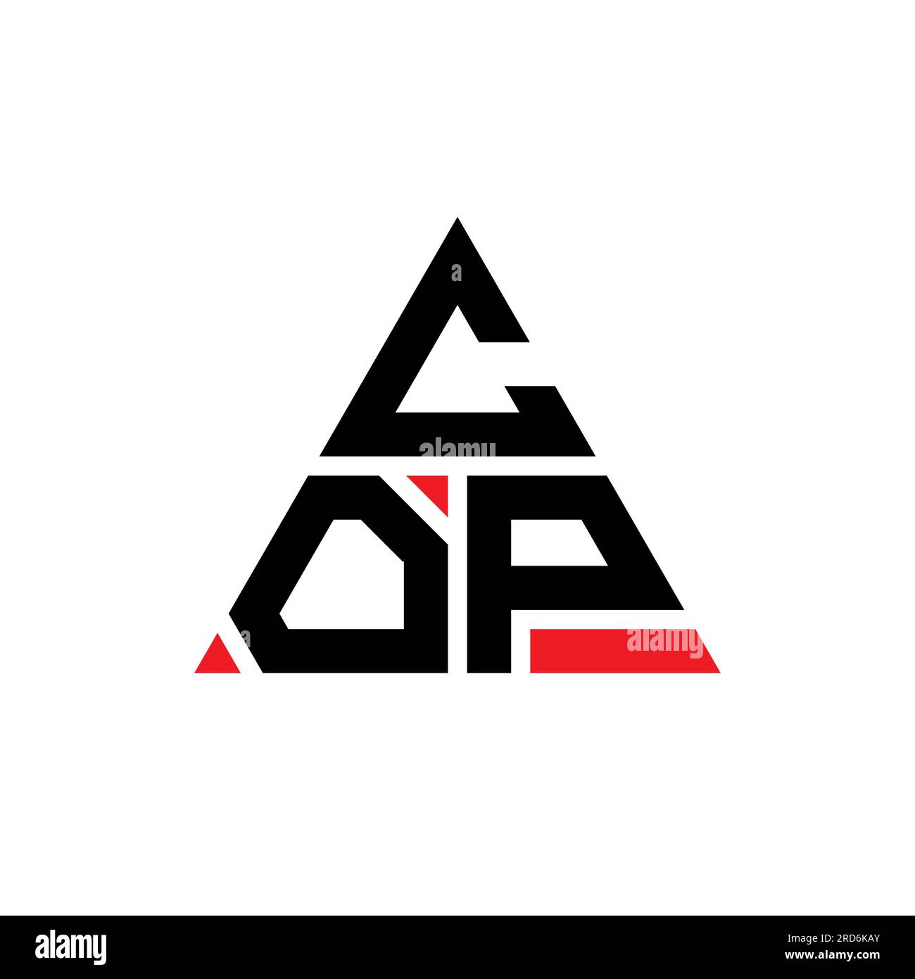COP triangle letter logo design with triangle shape. COP triangle logo ...
