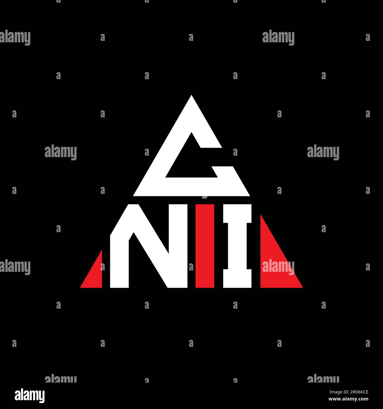 CNI triangle letter logo design with triangle shape. CNI triangle logo ...