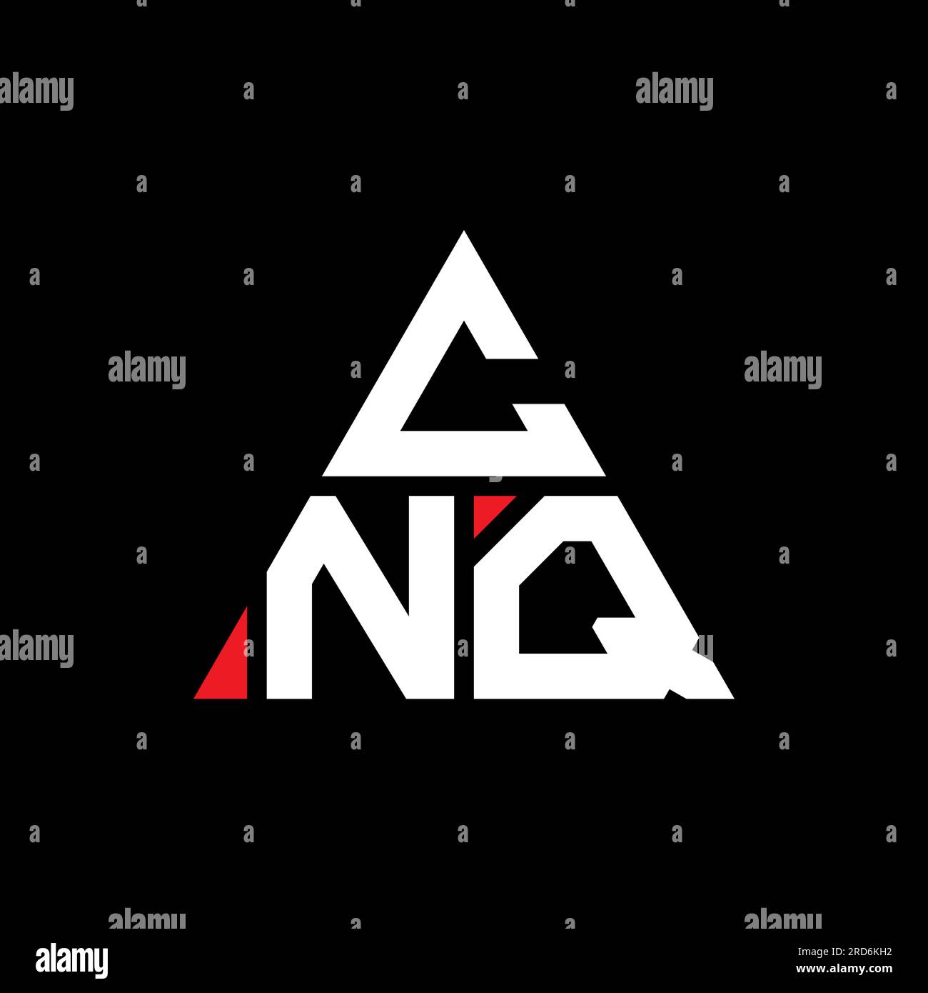 CNQ triangle letter logo design with triangle shape. CNQ triangle logo ...