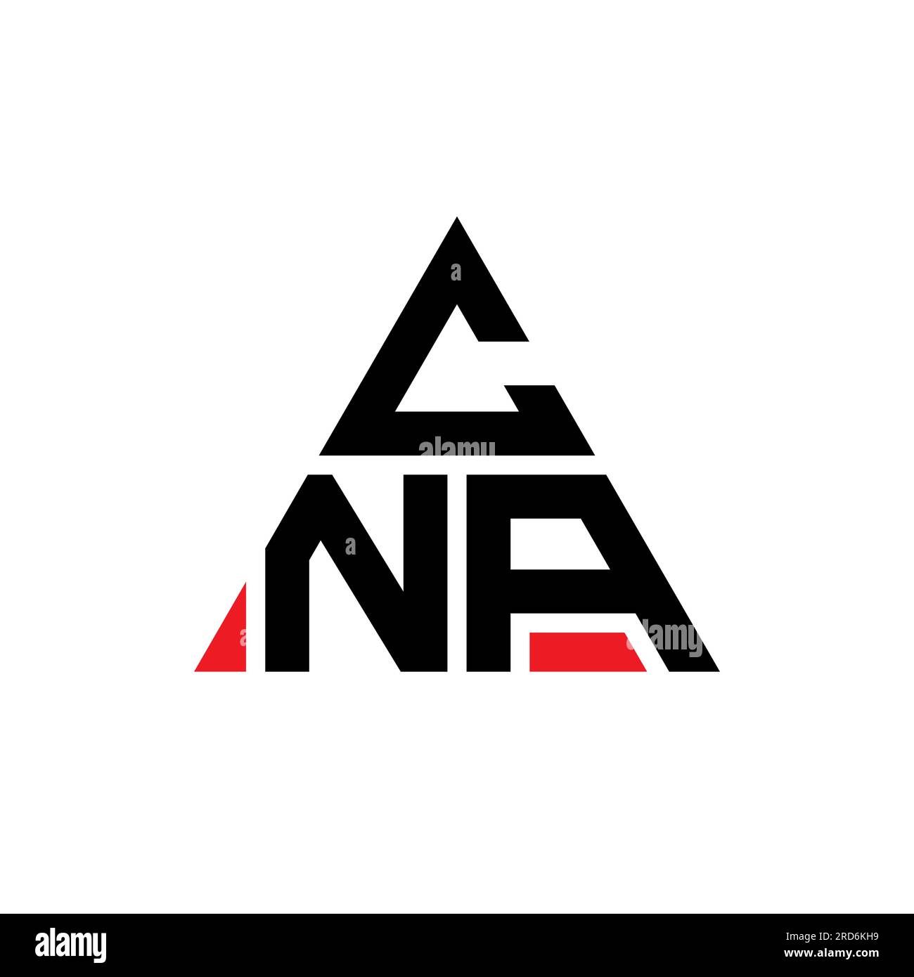CNA triangle letter logo design with triangle shape. CNA triangle logo ...