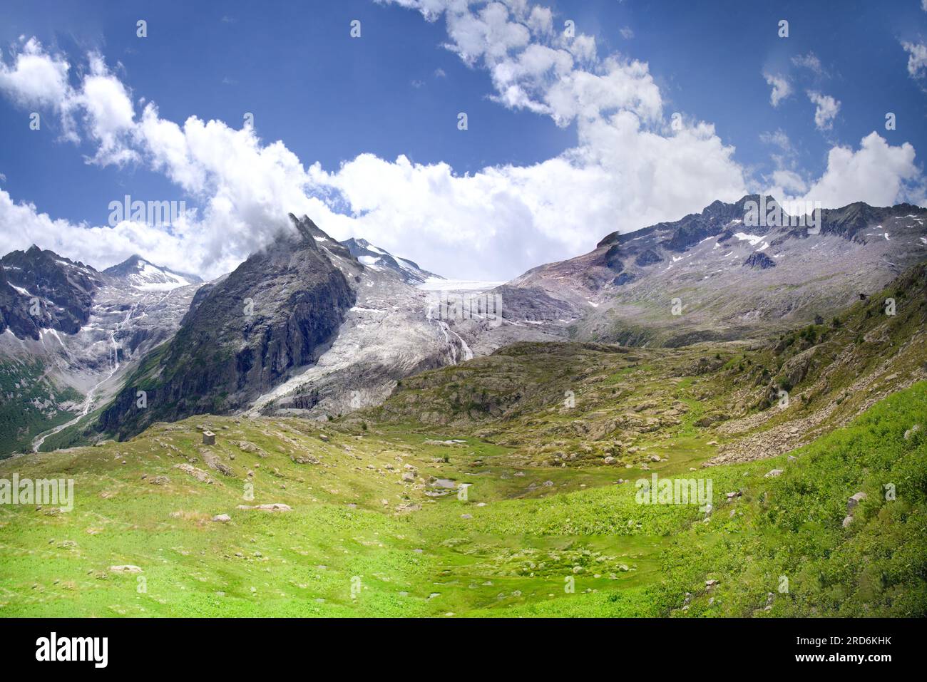 Extended overview of the Adamello mountain area in Trentino Alto Adige ...