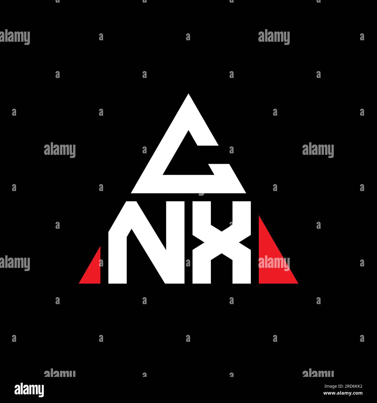 CNX triangle letter logo design with triangle shape. CNX triangle logo ...