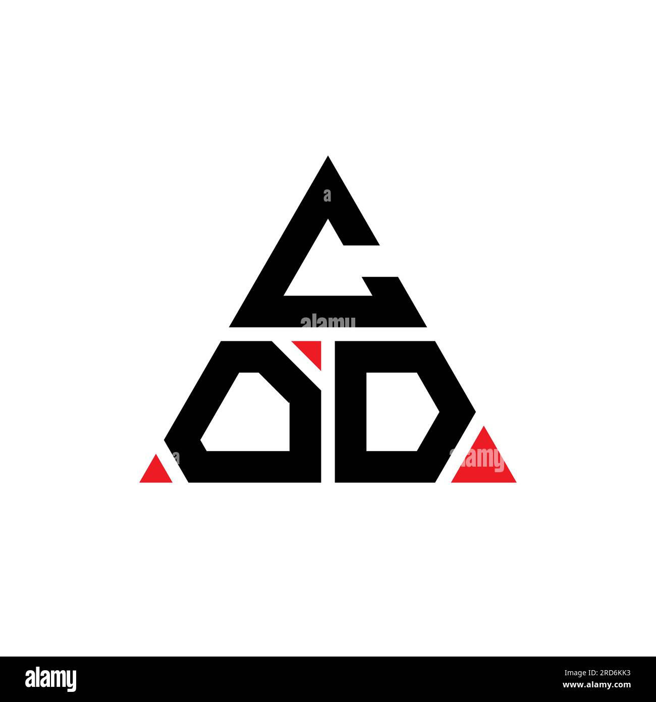 COD triangle letter logo design with triangle shape. COD triangle logo ...